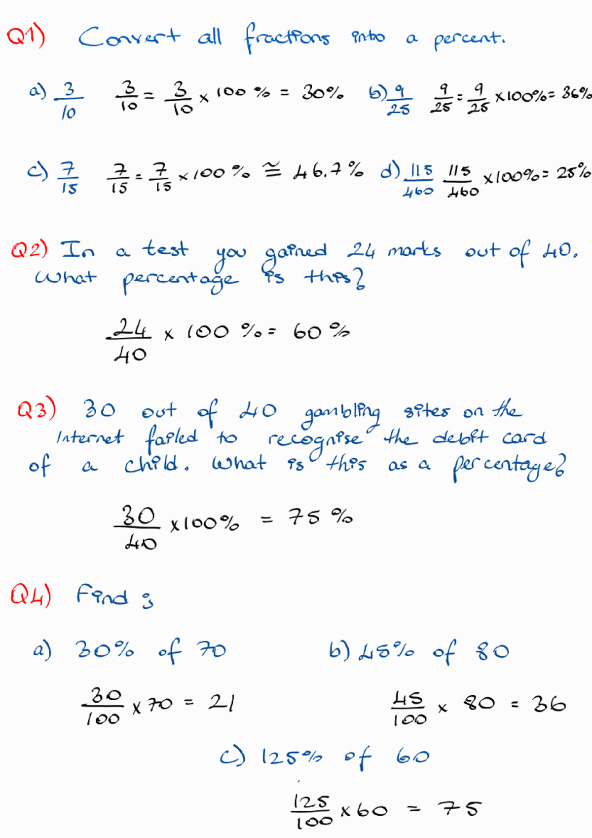 Math104 Percentages 240303 234918 - Mathematics for Business and Economics - Studocu