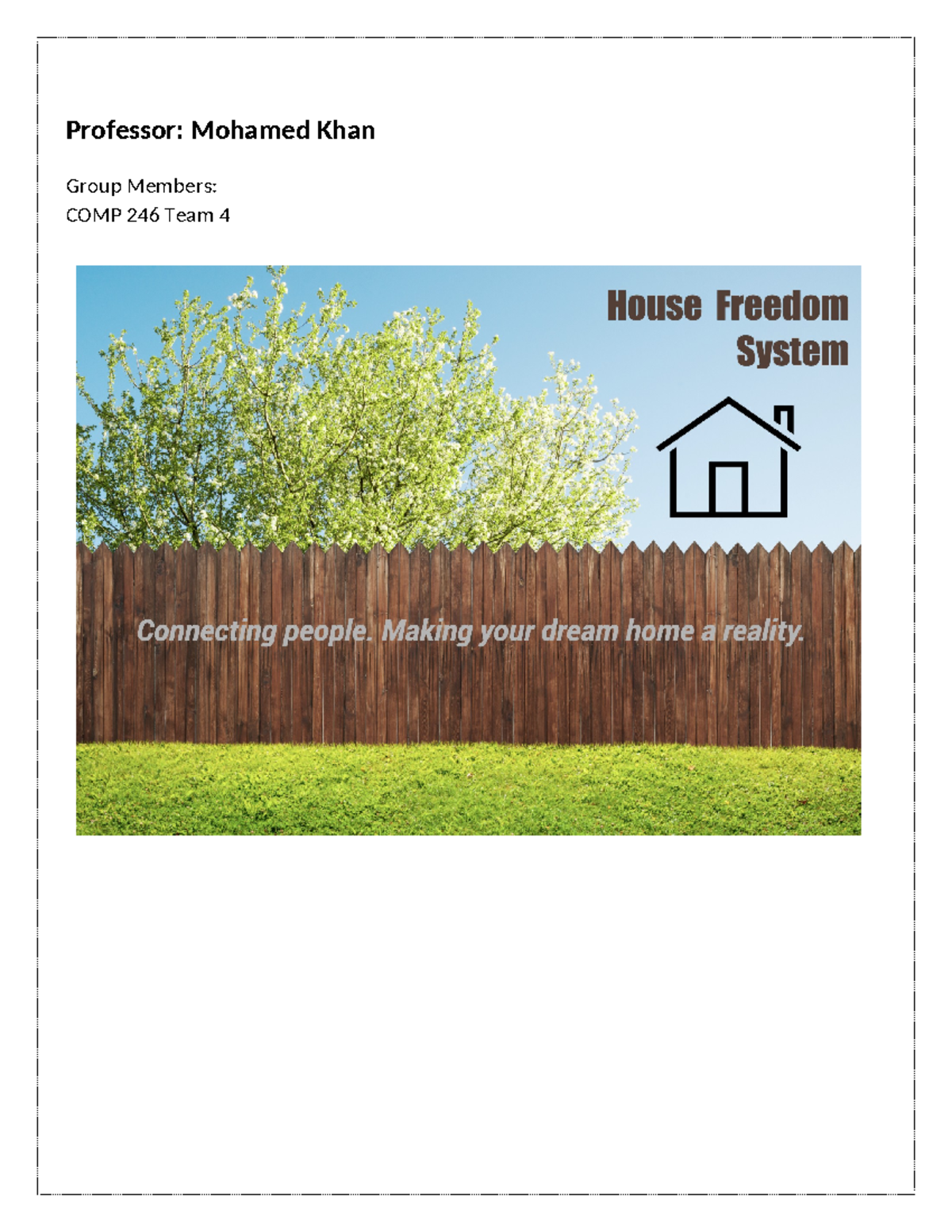 House Freedom Parts ABCMobile App Example - Professor: Mohamed Khan ...
