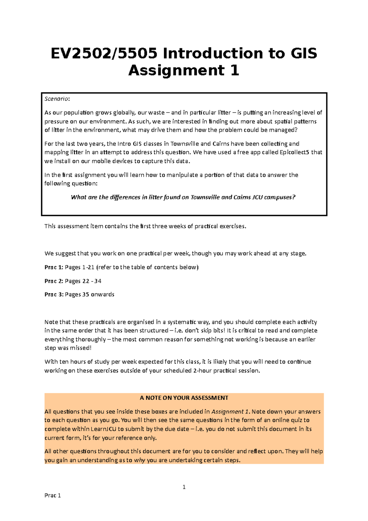 EV2502-5505 Assessment 1 2022 - EV2502/5505 Introduction to GIS ...