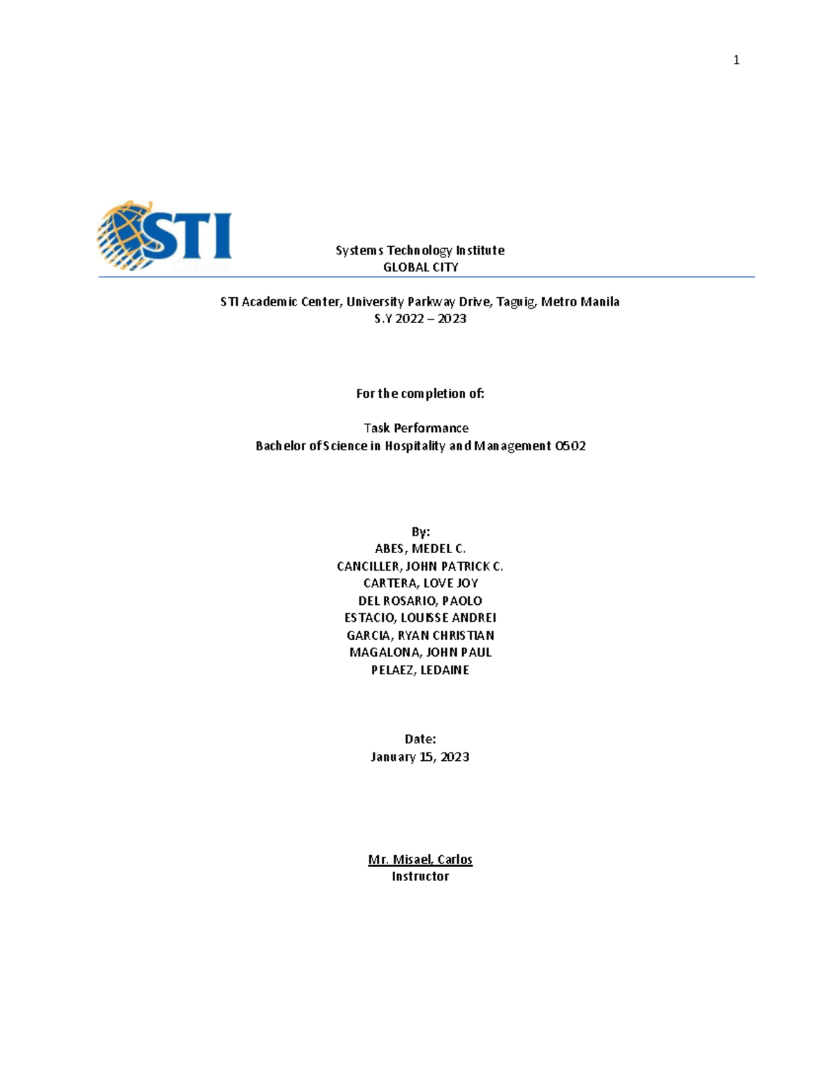 Entrepreneurial MIND (TASK Performance) - Systems Technology Institute ...