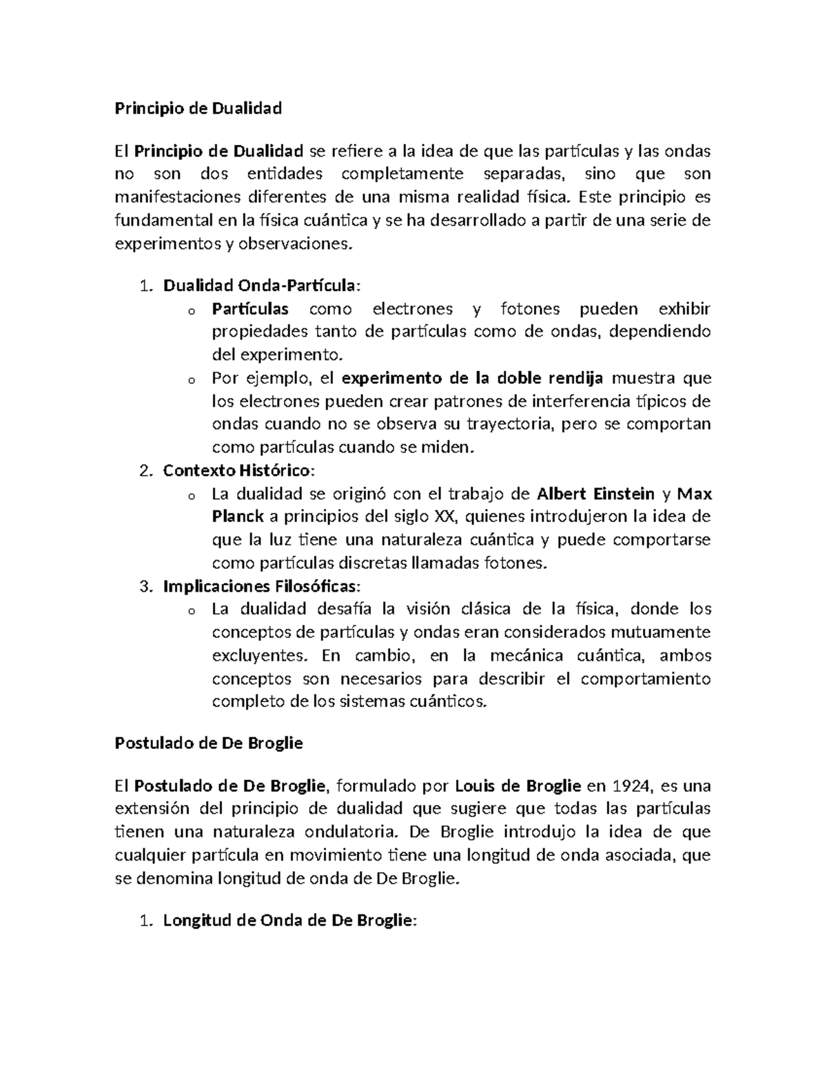 Quimica - Principio de Dualidad El Principio de Dualidad se refiere a ...