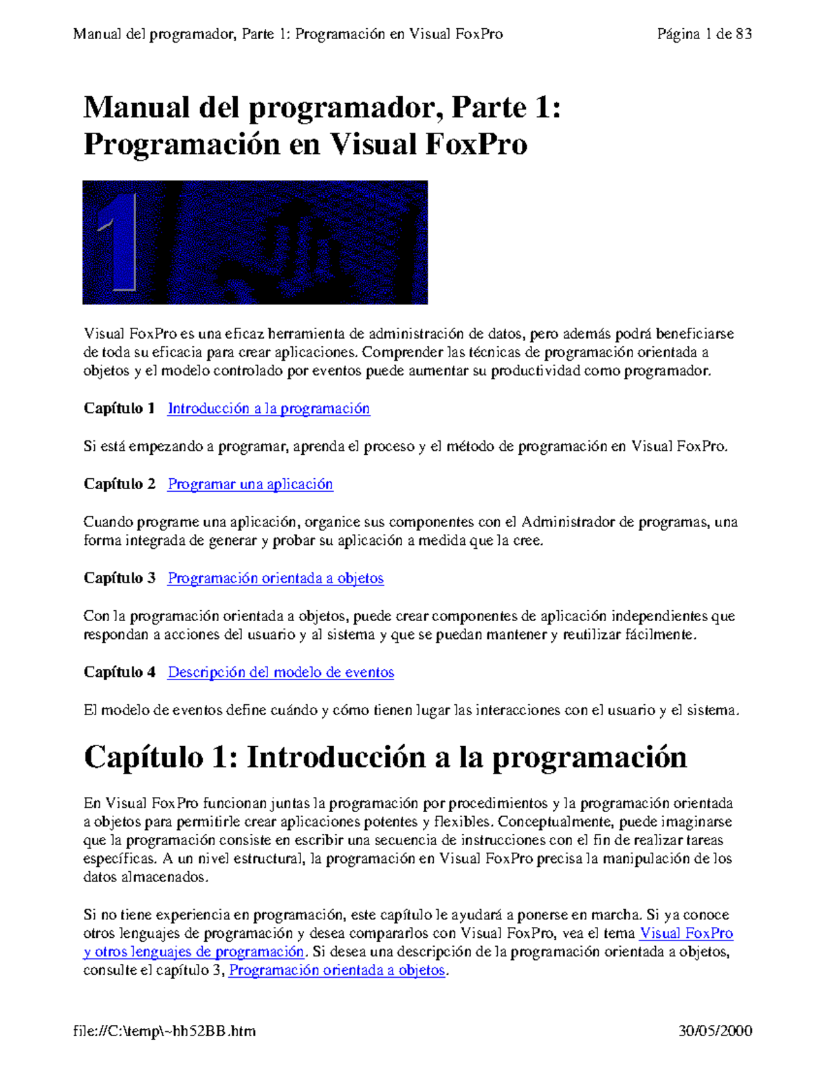 Manual foxpro 6 - Manual del programador, Parte 1: Programación en ...