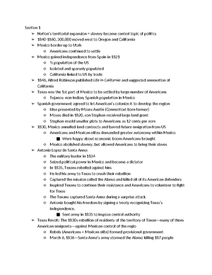 Hist Amer Civ Chp. 14 Notes - Section 1: Civil War was the 1st mass ...