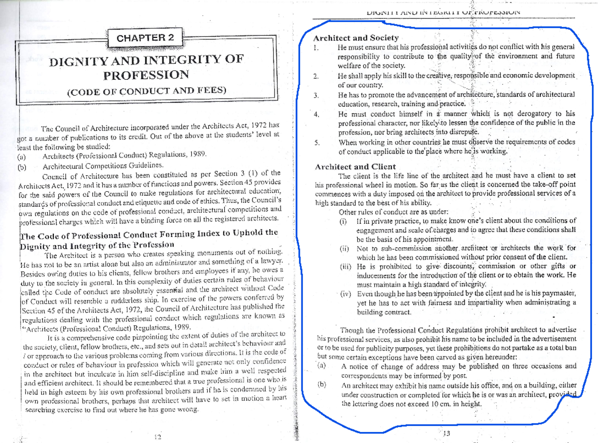 Code of Conduct - RN - B.ARCH - Studocu