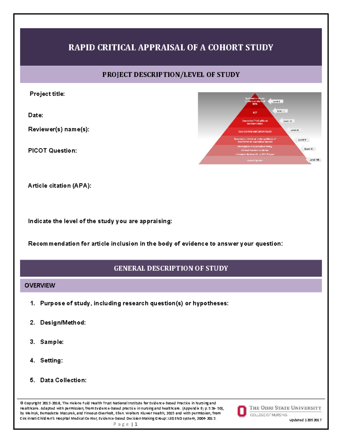 4 Cohort Study fillable - © Copyright 2013‐2018, The Helene Fuld Health ...