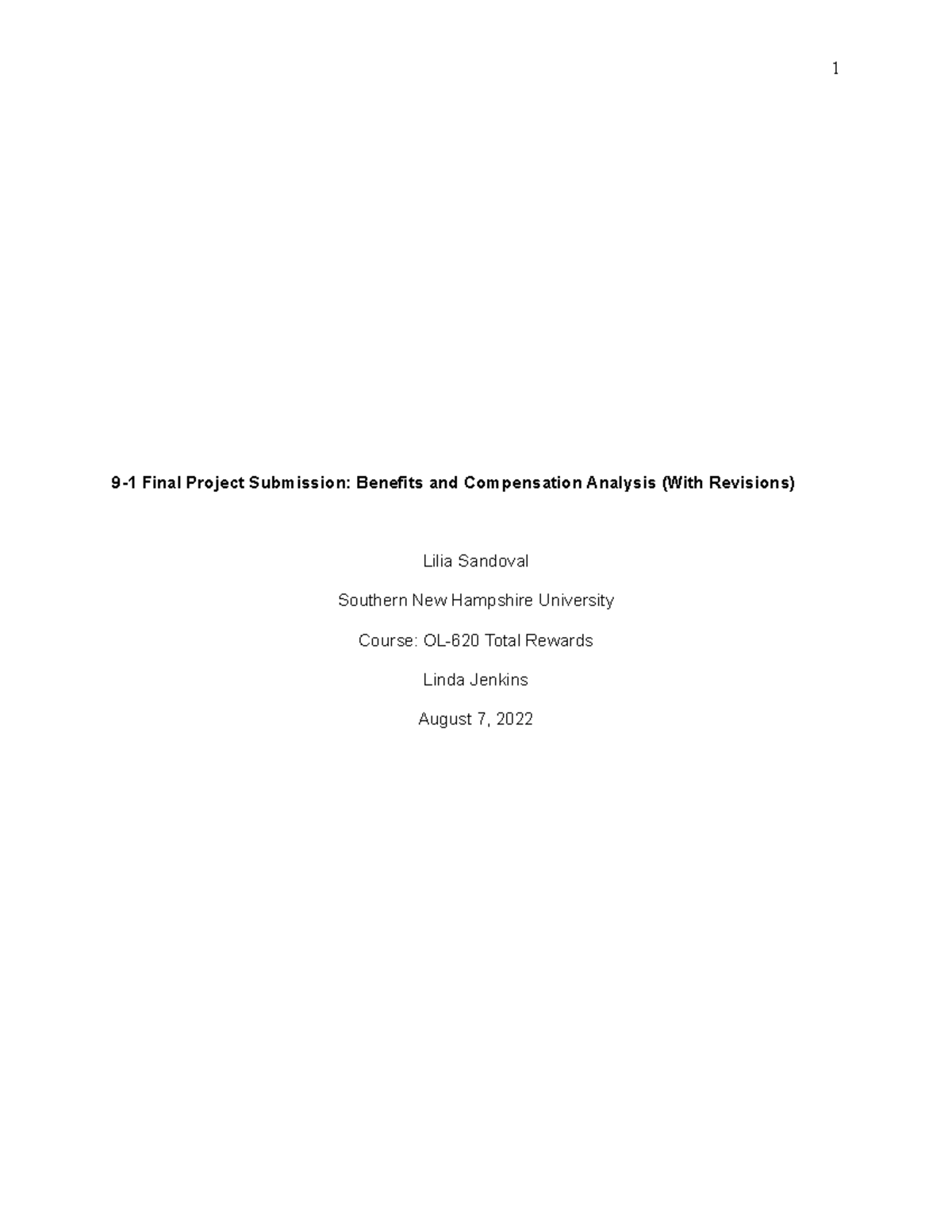 9-1 Final Project Submission Benefits and Compensation Analysis (With ...