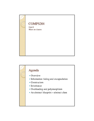 COMP-S201 CG 161 - Course Guide Textbook - COMP S201 Course Guide 161 Course team Developer ...