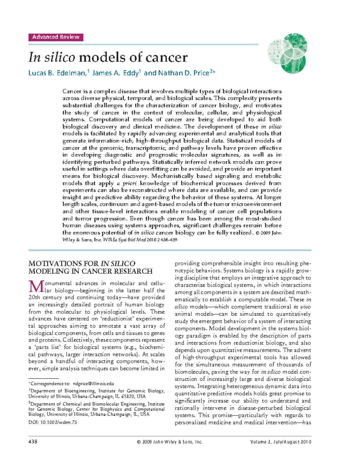 In silico - Summary Introduction to Practical Organic Chemistry ...