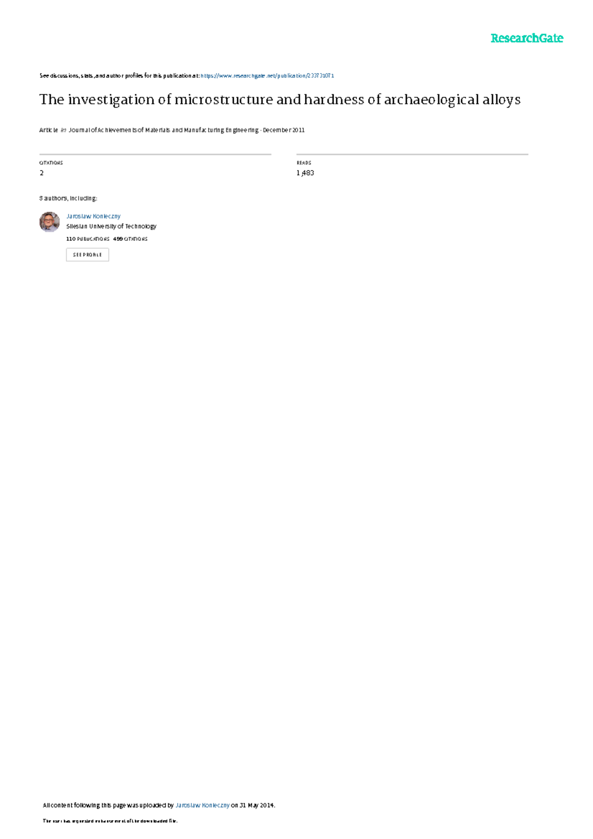 GDC - Summary Manufacturing Technology - See discussions, stats, and ...