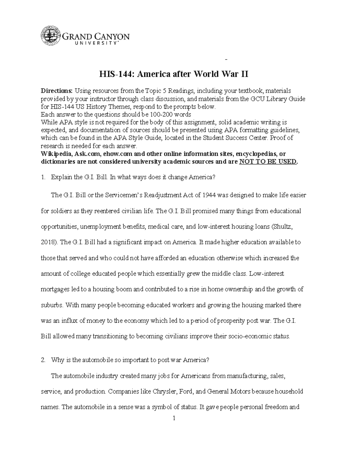 HIS-144-RS-America after WWII Worksheet - HIS-144: America after World ...