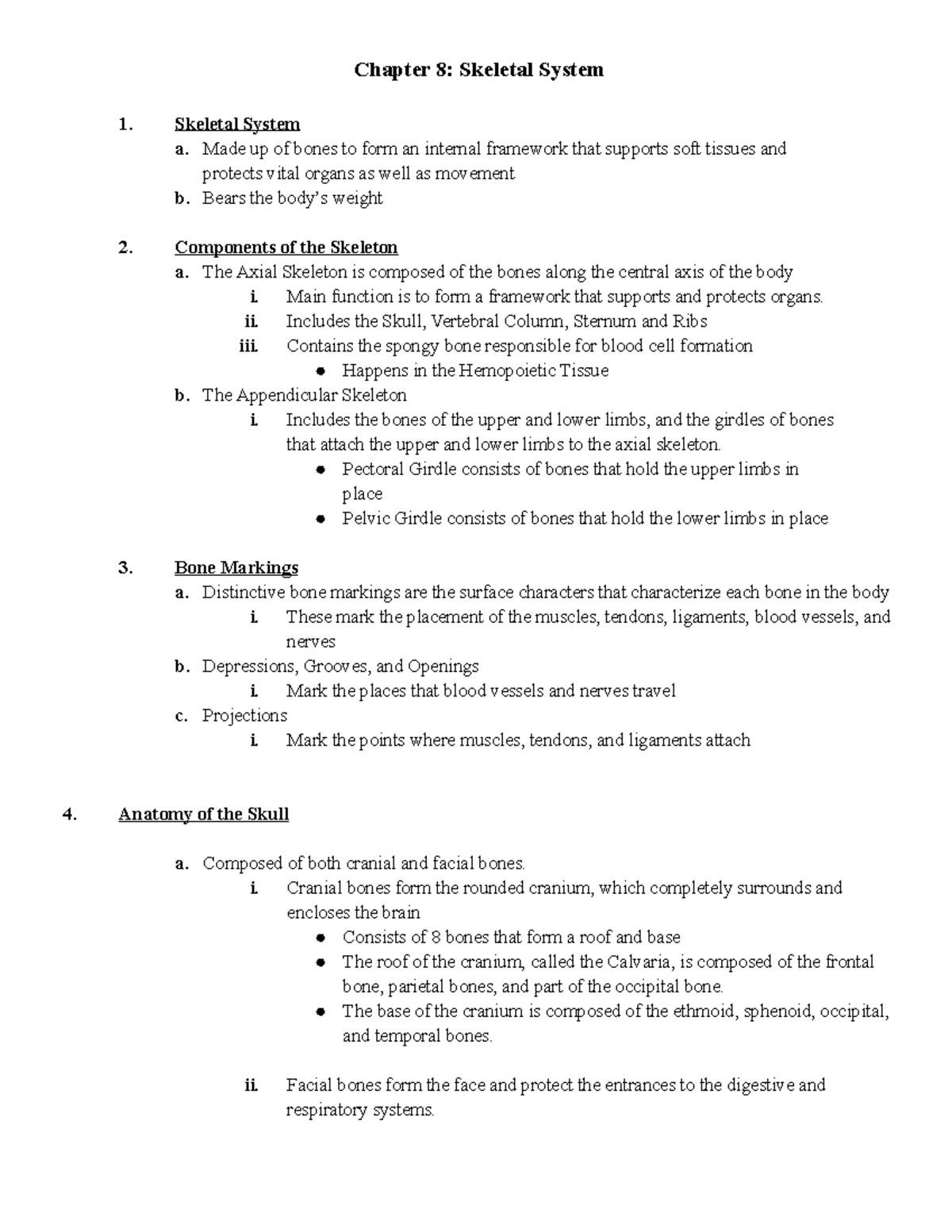 Skeletal System for Anatomy and Physiology for Nursing - Chapter 8 ...