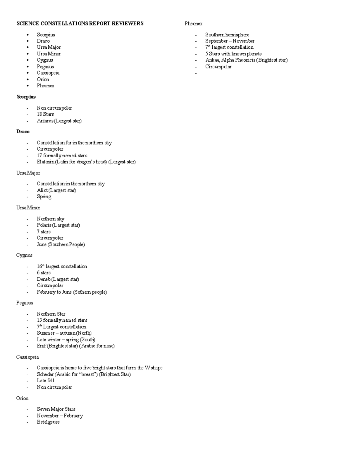 Science Constellations Report Reviewers - SCIENCE CONSTELLATIONS REPORT ...