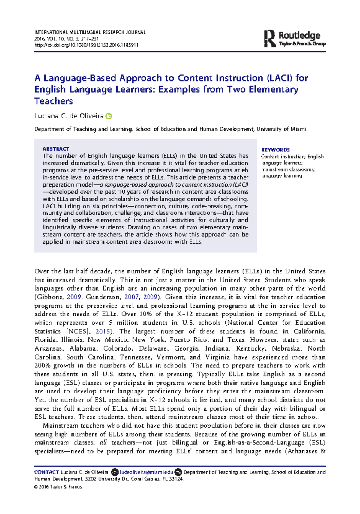 De Oliveira, L. C - rnr3 - A Language-Based Approach to Content ...