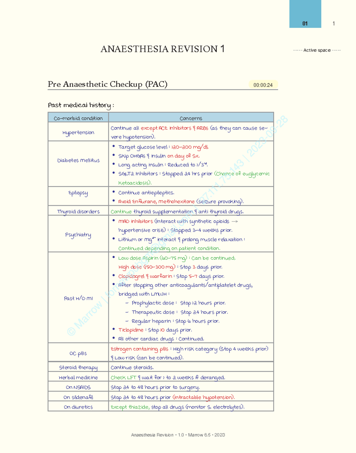 Anaesthesia Revision E6 5 - Anaesthesia Revision 1 1 - Active space ...