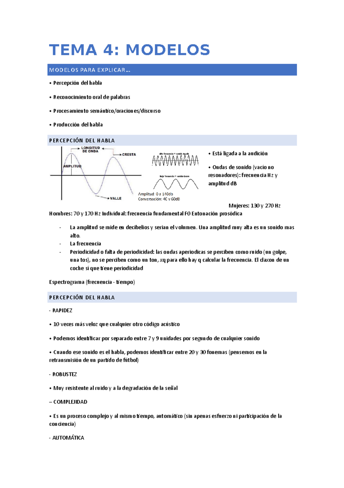 Tema 4, modelos - apuntes pensamiento y lenguaje tema 4 - TEMA 4 ...