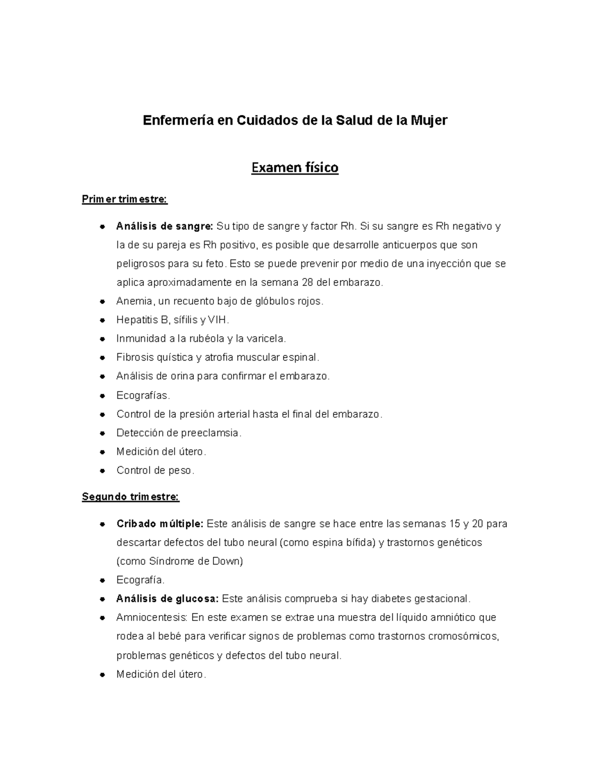 Examen Fisico En El Embarazo Enfermeria En Cuidados De Salud De La Mujer - Enfermería en ...