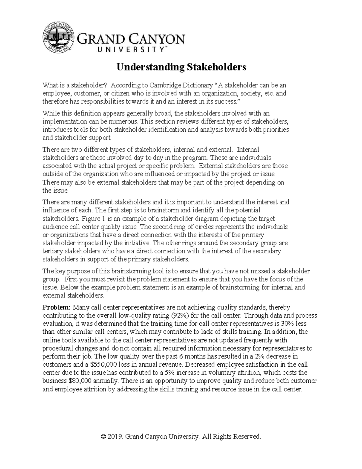 BUS-470-RS-Stakeholder Brainstorming - Understanding Stakeholders What ...
