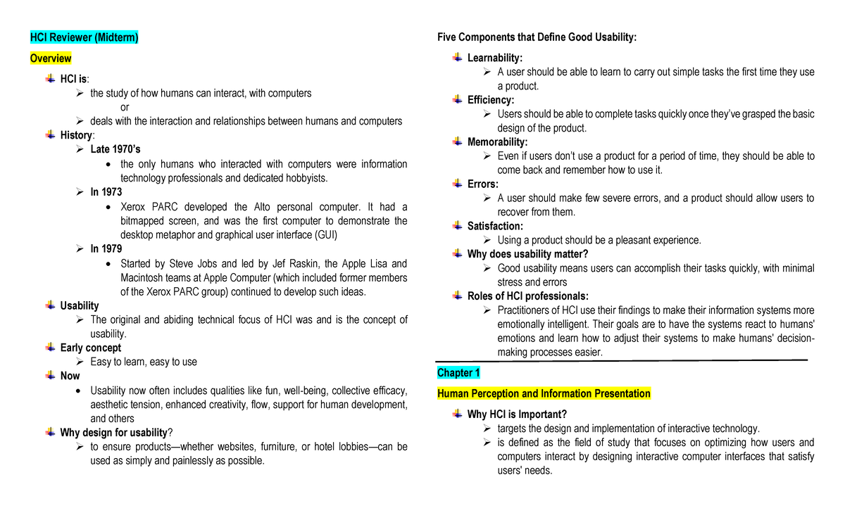 HCI-Reviewer - This will serve as notes to students who needs to answer ...