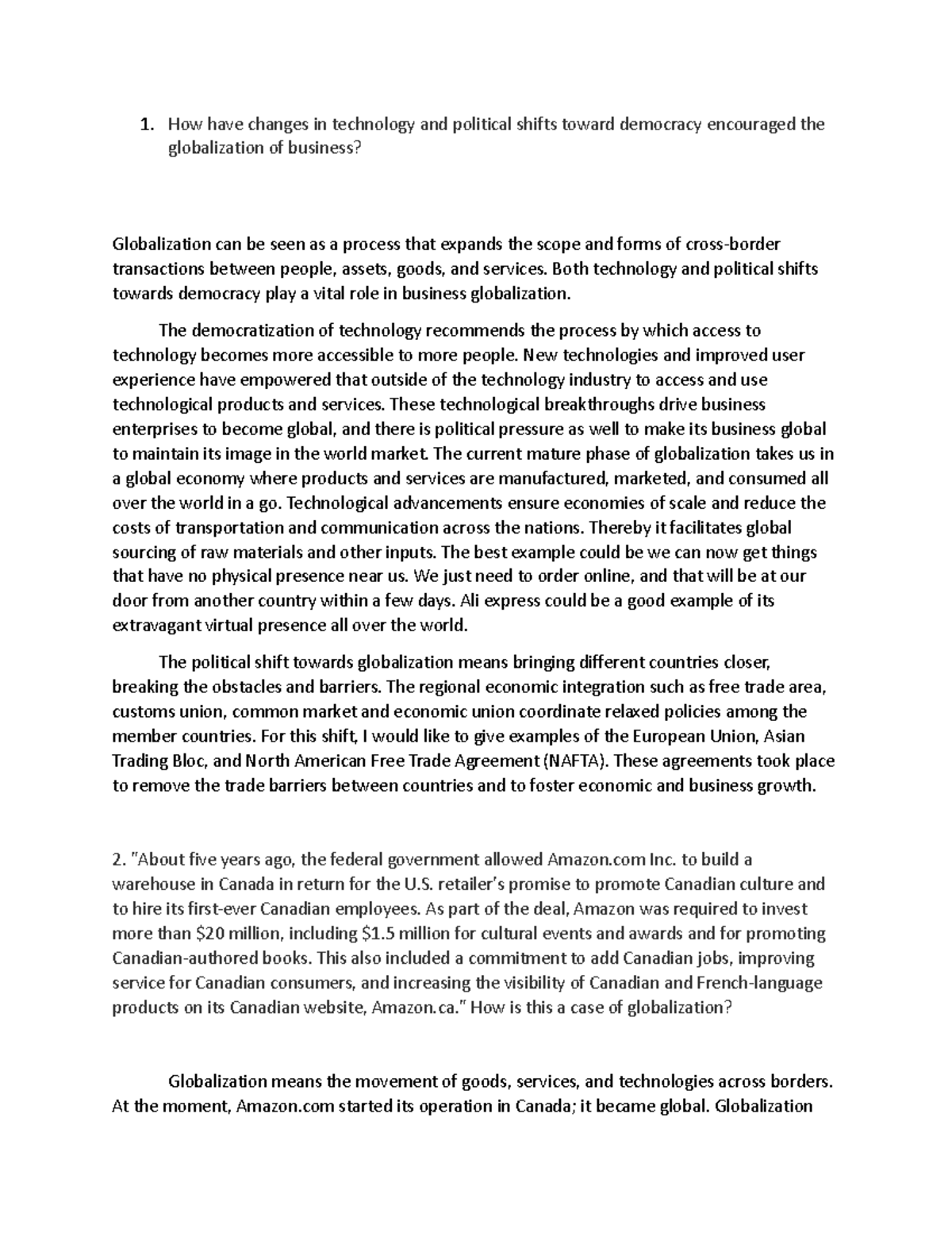 Peer - Peer weekly discussion - BUSI 601 - UCW - Studocu