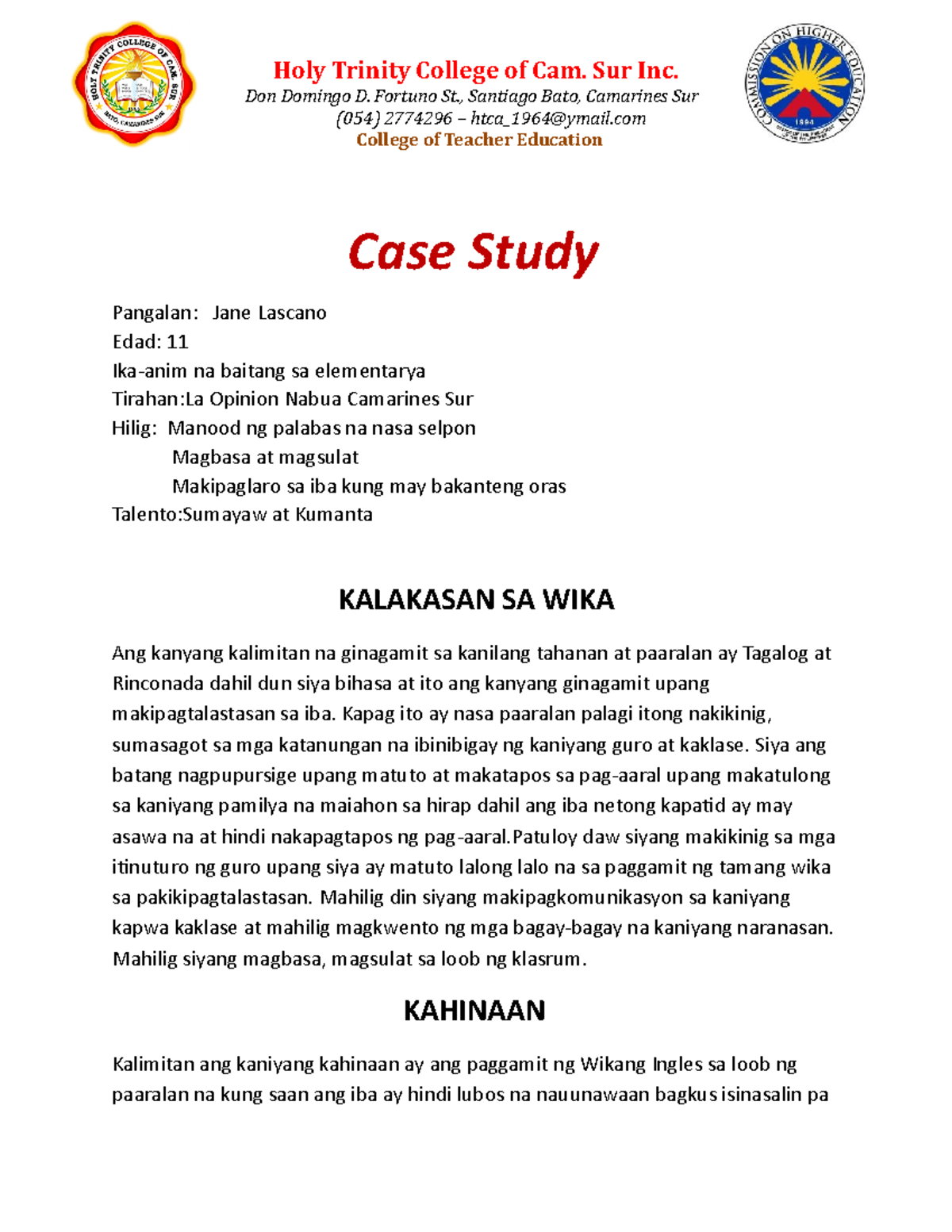 SIR RICO CASE Study - i will upload this materials in this site because ...