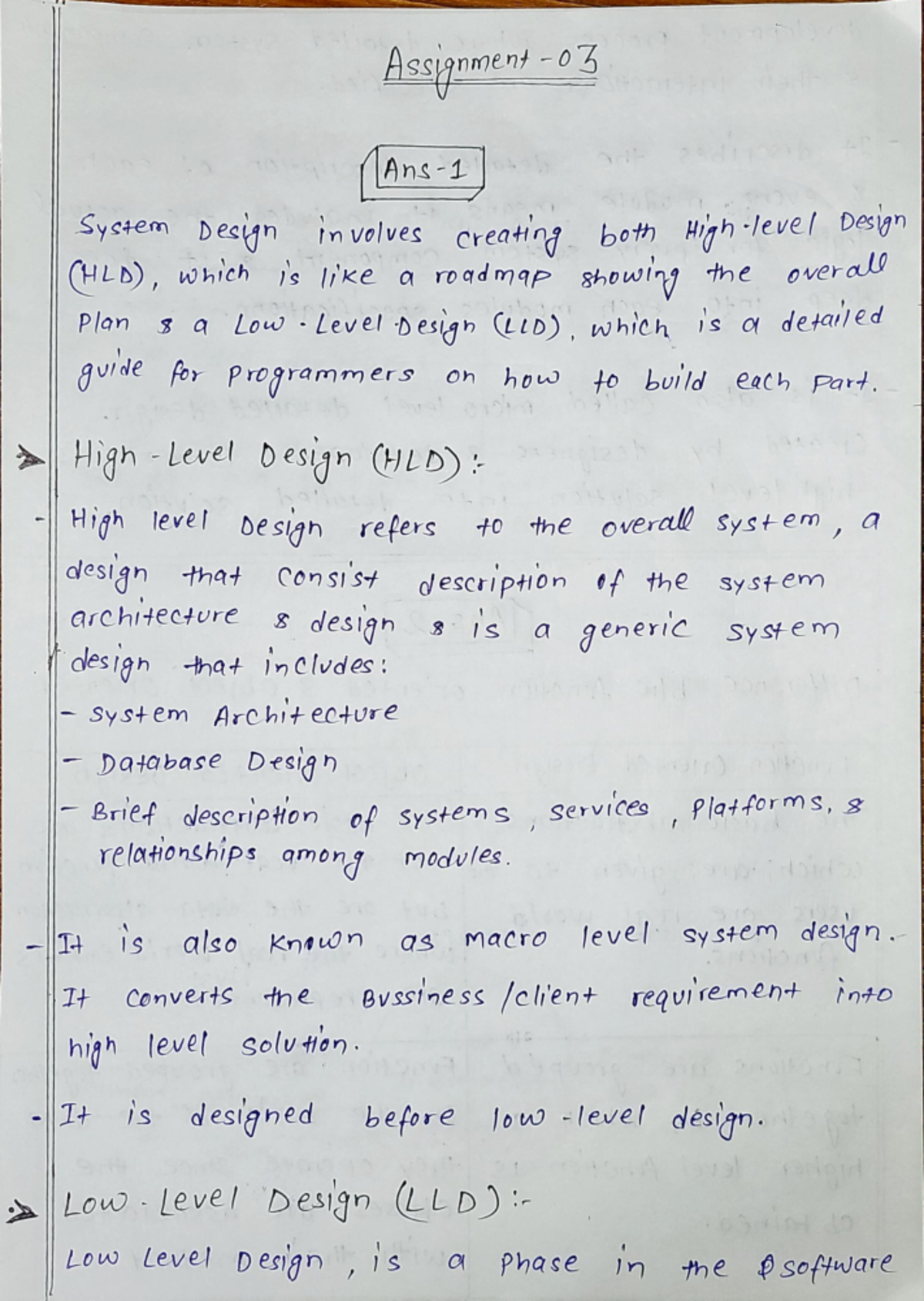 SE Assignment-03 - Sotware Engineering - Studocu