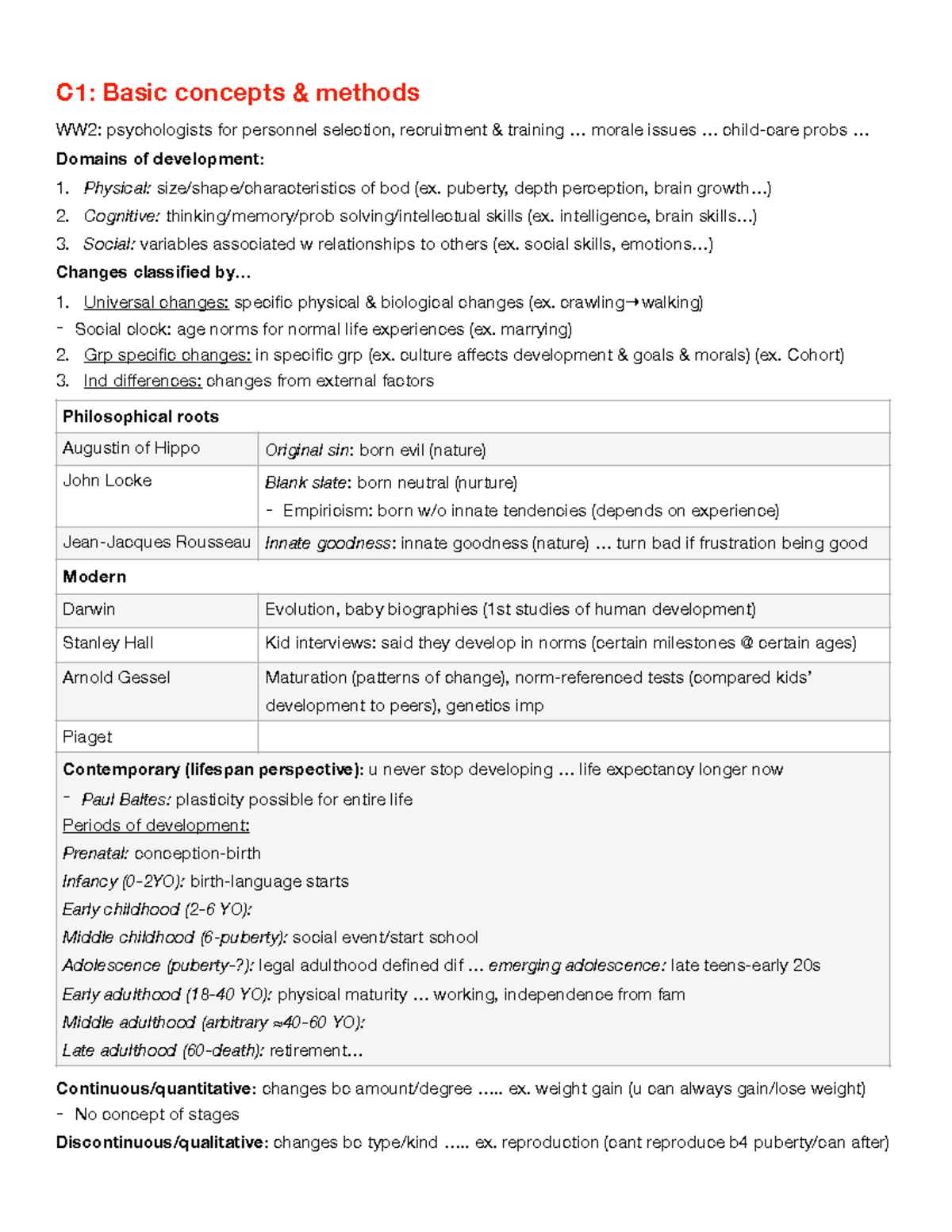 3347 Middy - lecture info before midterm - C1: Basic concepts & methods WW2: psychologists for ...