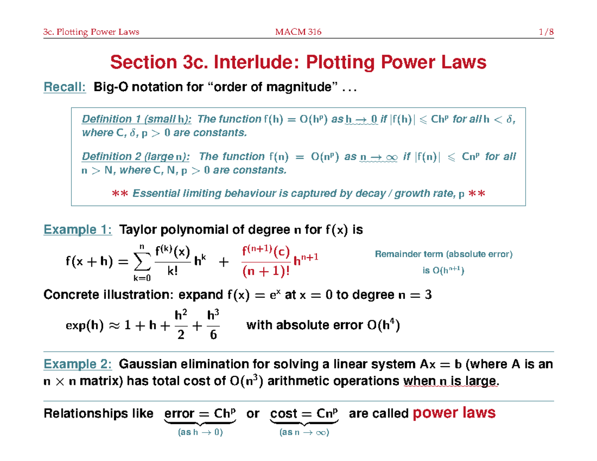 Powerlaws and conversions - Section 3c. Interlude: Plotting Power Laws ...