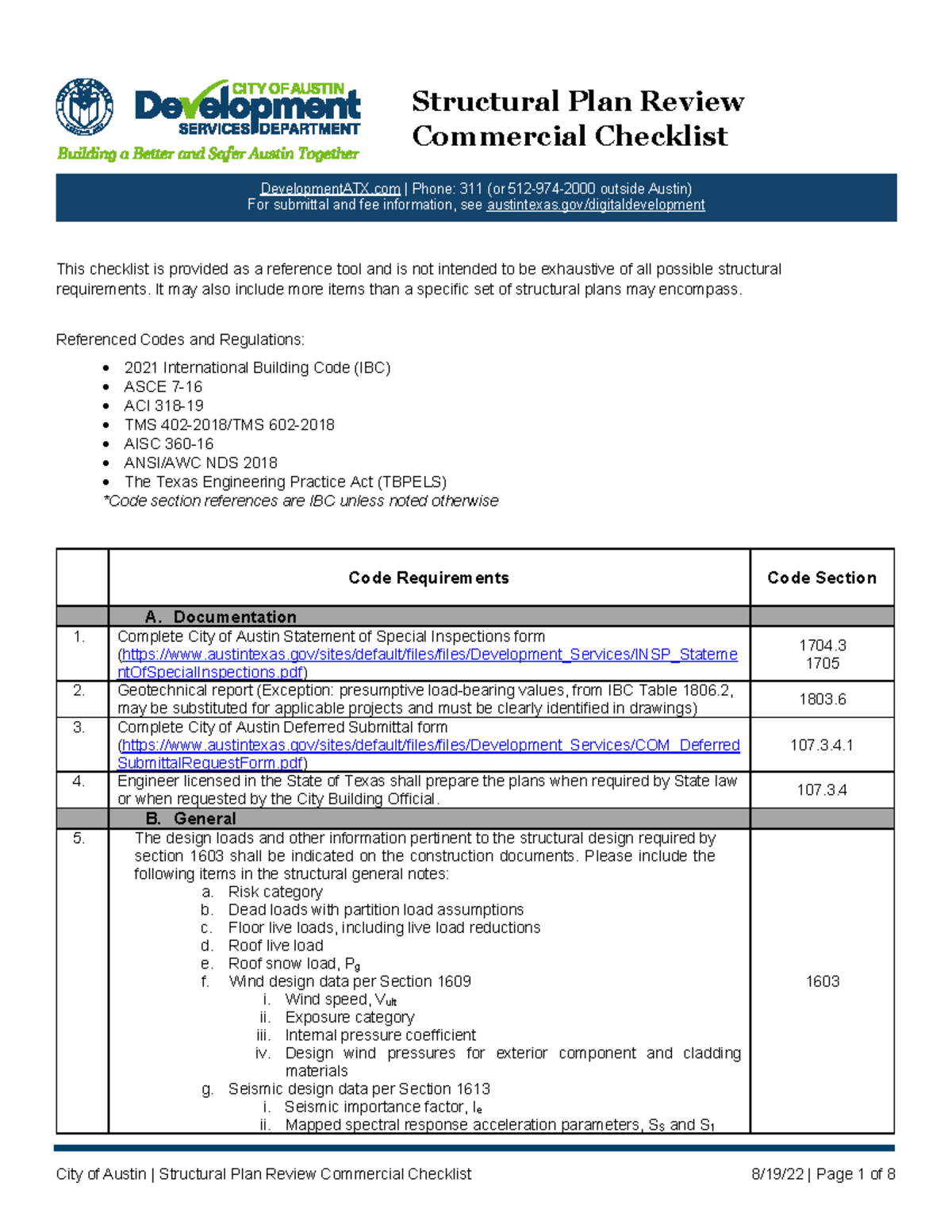 COM Structural Plan Review Commercial Checklist - This checklist is ...