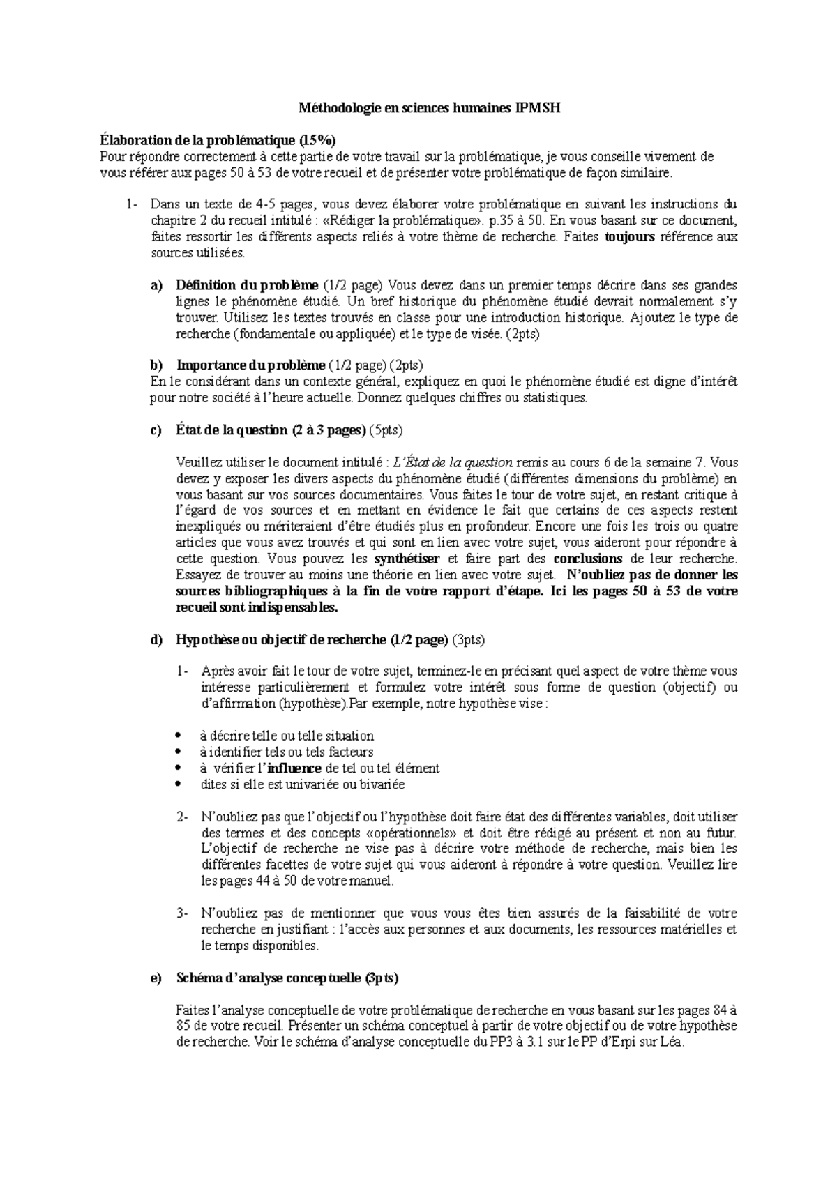 Ipmsh-elaboration de la problematique -H18 - Méthodologie en sciences ...