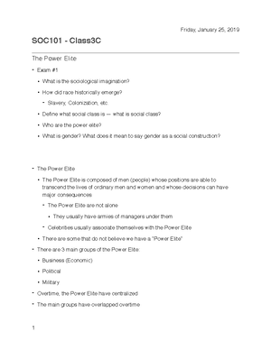 SOC101 - The Sociological Imagination How might the “person on the ...