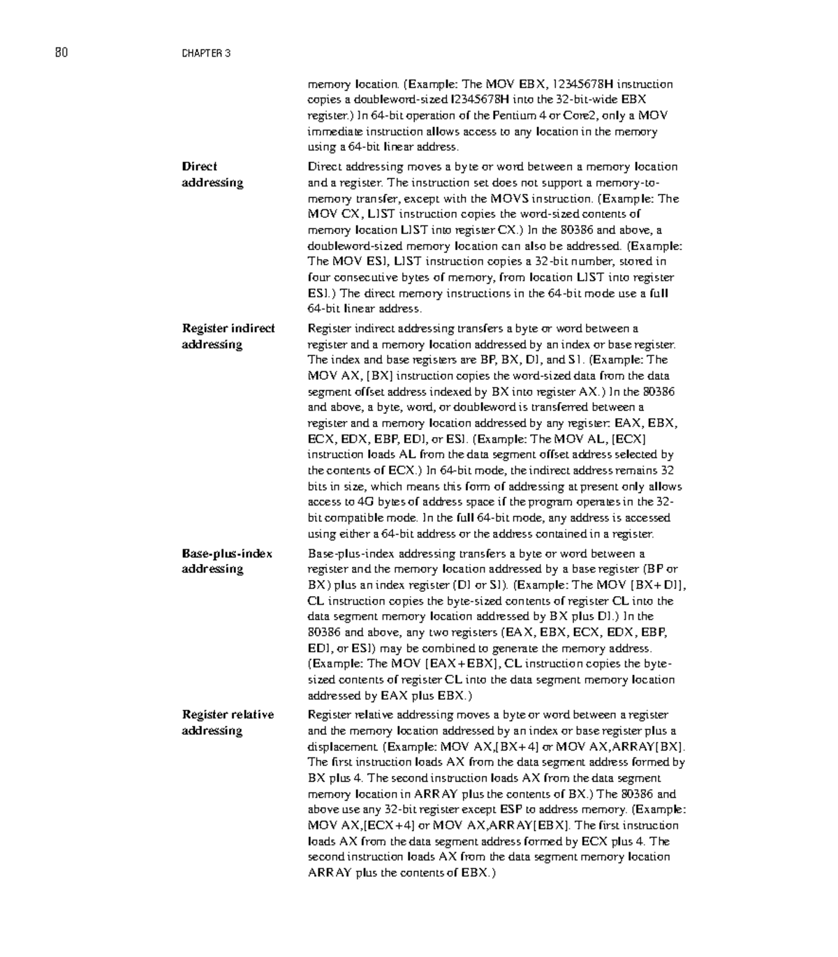 The Intel Microprocessors 8th Ed Barry B Brey 15 80 Chapter 3
