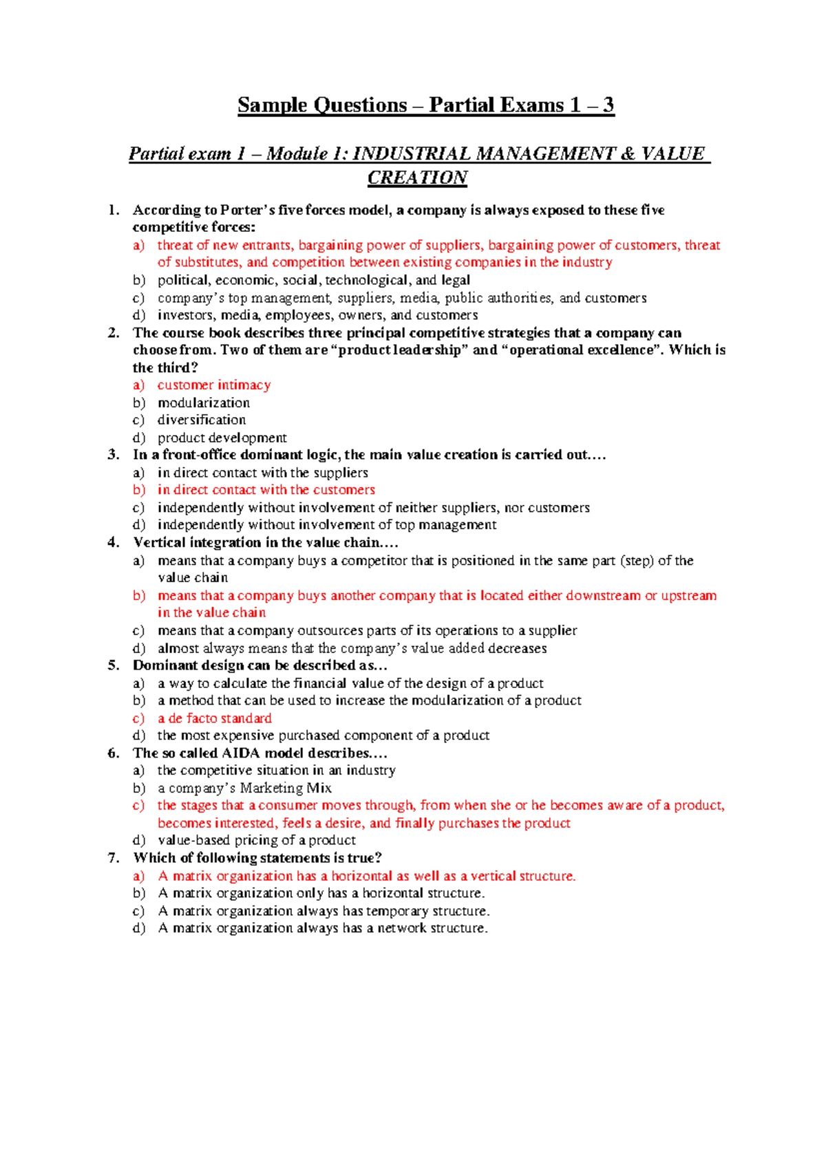 ME1003-Partial Exam 1-3 Sample Questions with solutions - Sample ...