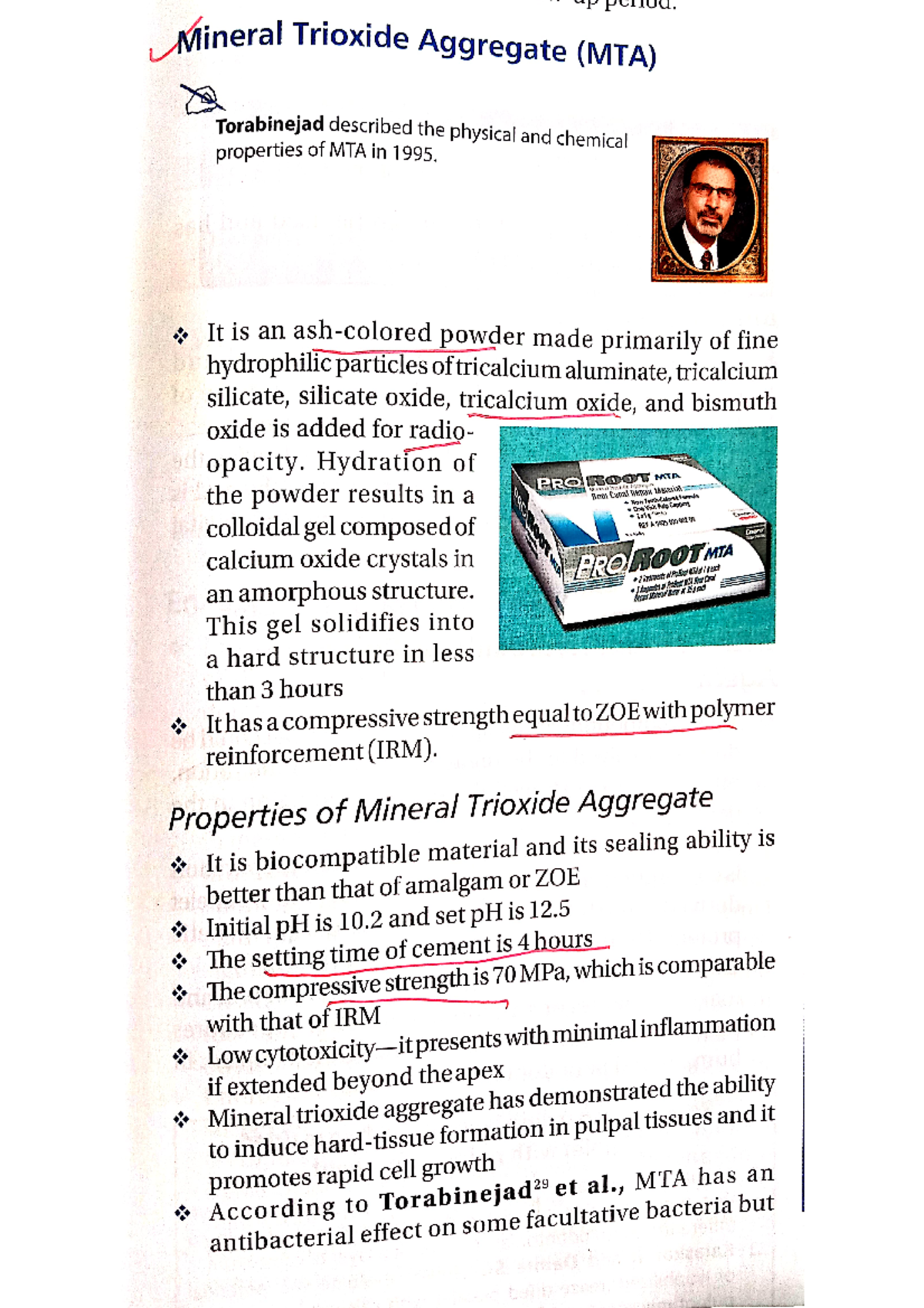 Mineral trioxide aggregate - BDS - Studocu