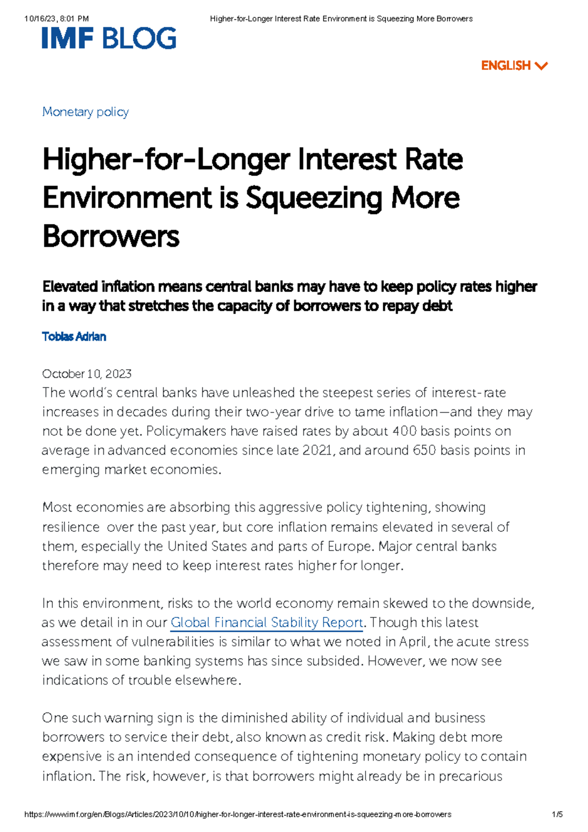 M4 Higher-for-Longer Interest Rate Environment is Squeezing More ...