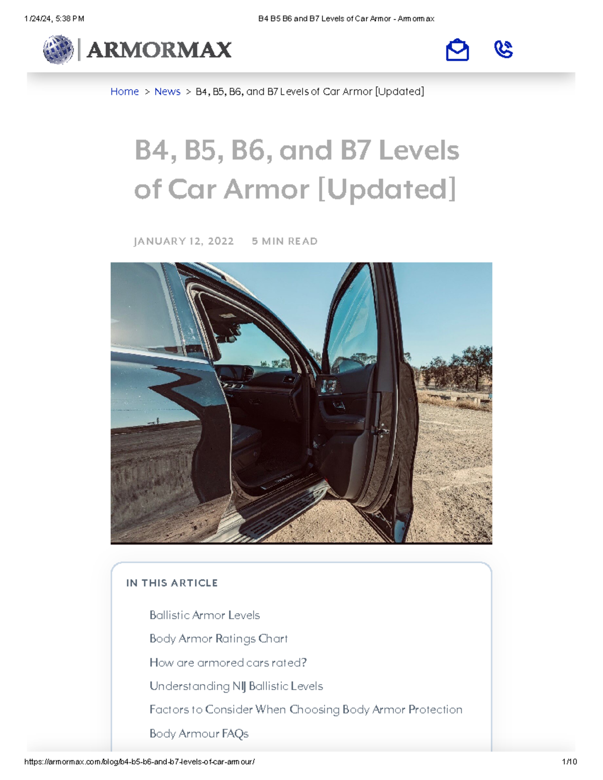 B4 B5 B6 and B7 Levels of Car Armor - Armormax - Home > News > B4, B5 ...