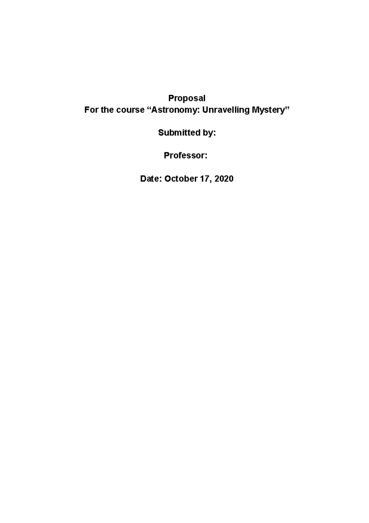 Astronomy topic proposal solar eclipse - Proposal For the course ...
