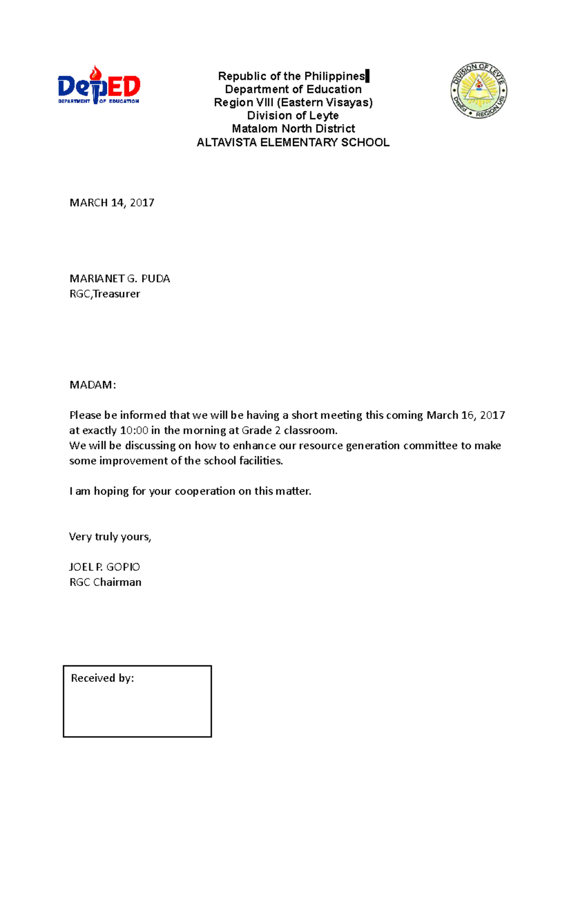 TOR - terms of reference - Republic of the Philippines Department of ...
