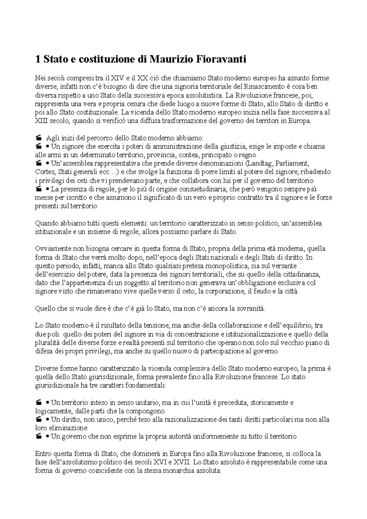 Lo Stato Moderno in Europa - 1 Stato e costituzione di Maurizio ...