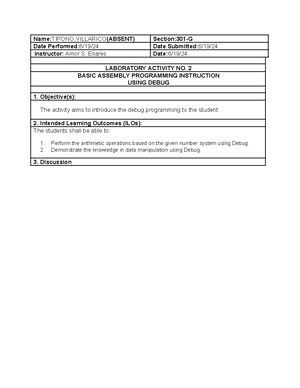 Prelim P 1 - Activity - Gabriel D. Gregorio ITC C10 5 - 104I Program ...