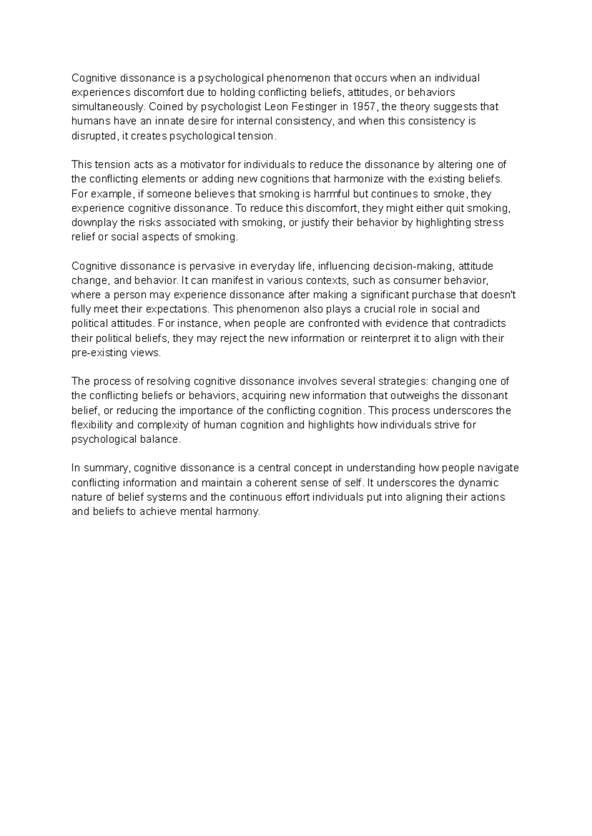 Cognitive Dissonance - dvd - Cognitive dissonance is a psychological ...