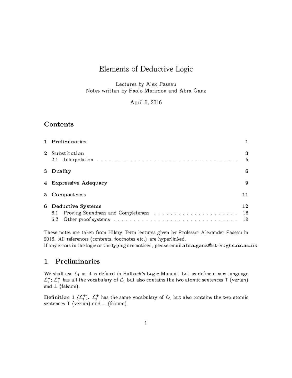 Elements Of Deductive Logic Notes 2016 Elements Of Deductive Logic Lectures By Alex Paseau 6320