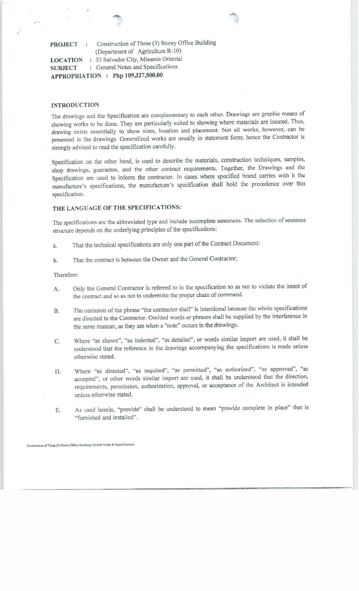 Technical- Specifications-1 - Bachelor of Science in Civil Engineering ...