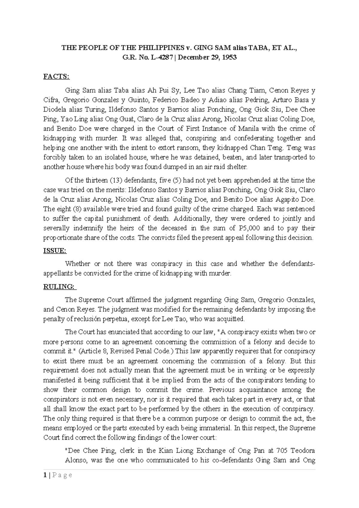 Crim Law 2 Digested Case - Title IX - THE PEOPLE OF THE PHILIPPINES v ...