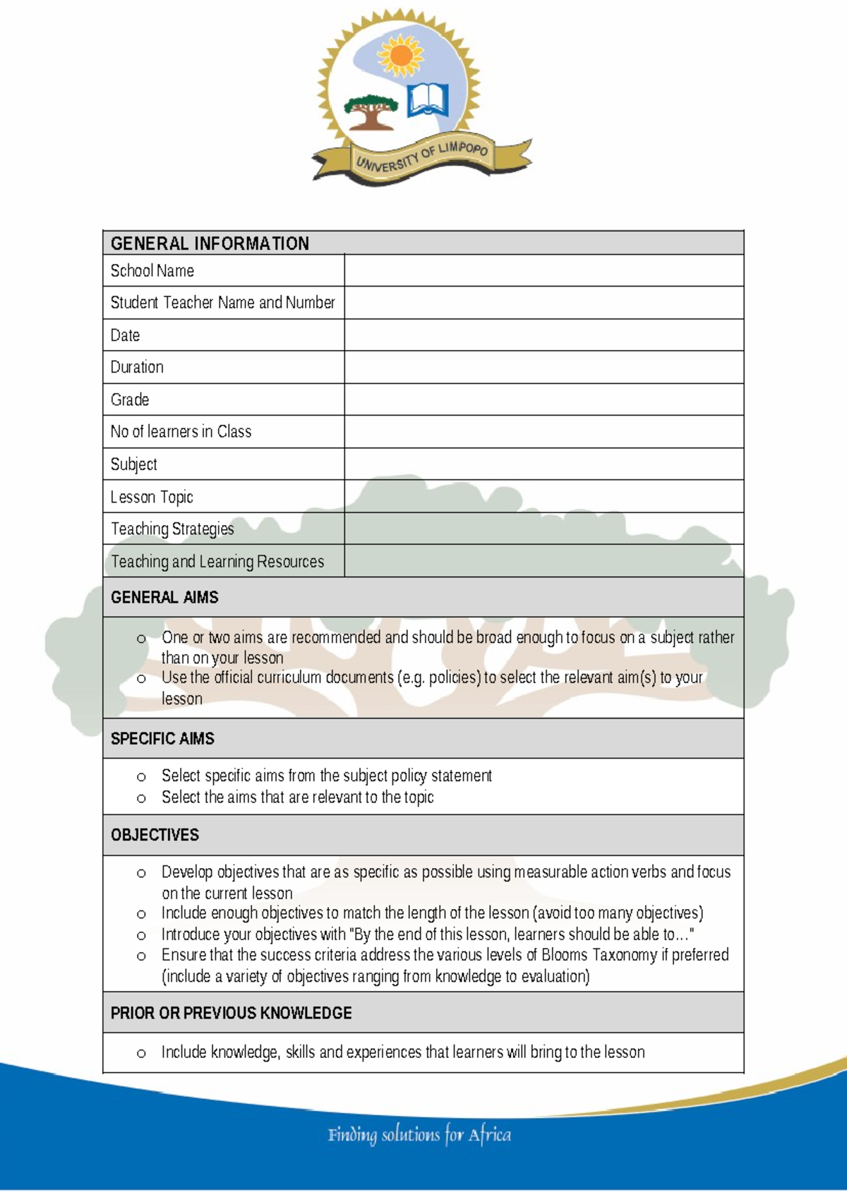 Proposed Lesson PLAN - Updated 09 April 2022 - 08 JUNE 22 - GENERAL ...