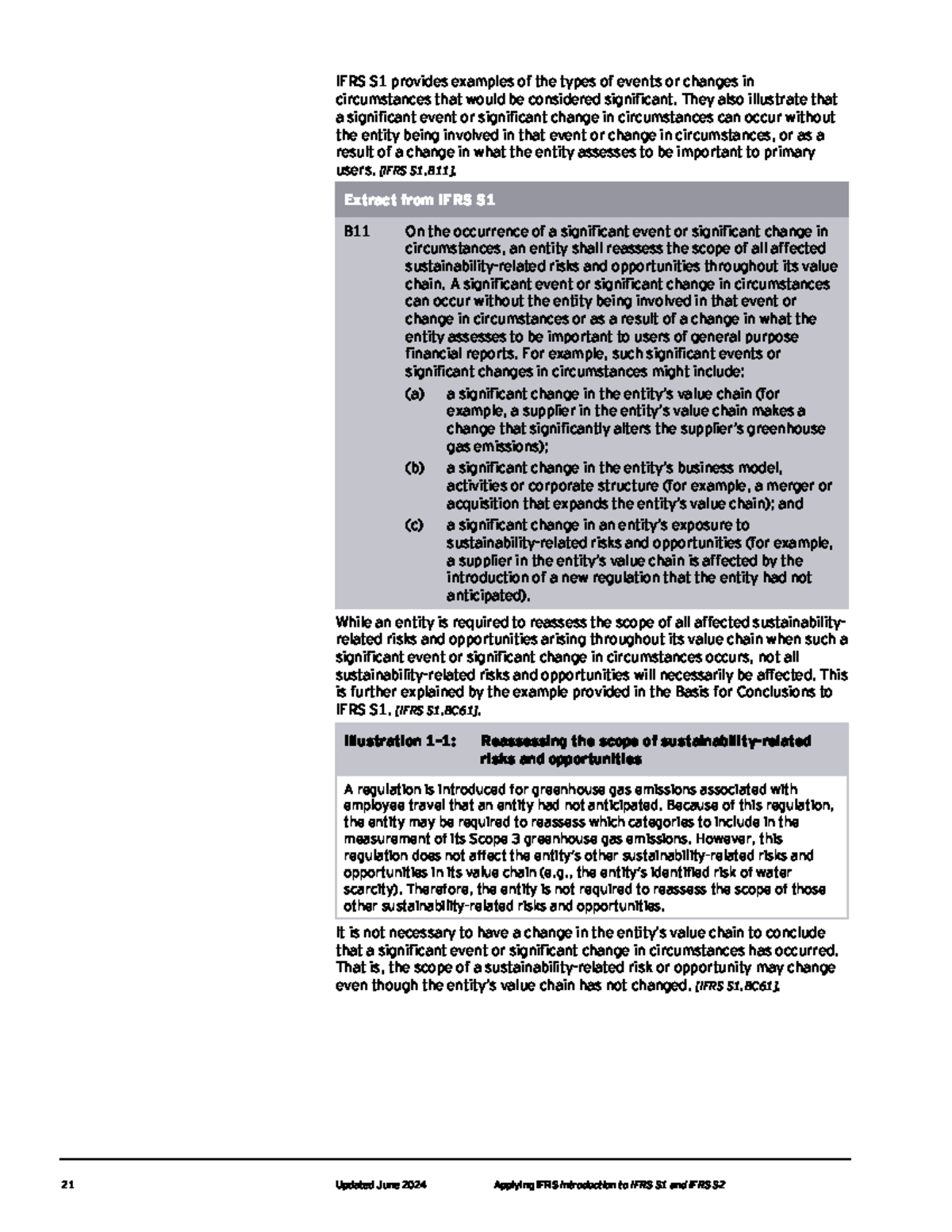 IFRS S1 and S2 - 22 - IFRS - IFRS S1 provides examples of the types of ...