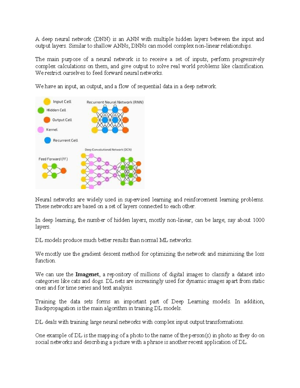Unit 2 A Deep Neural Network A Deep Neural Network Dnn Is An Ann