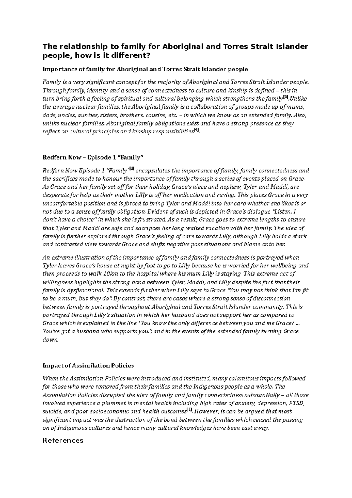 Blog 1 - Blog 1 for Aboriginal Studies. - The relationship to family ...