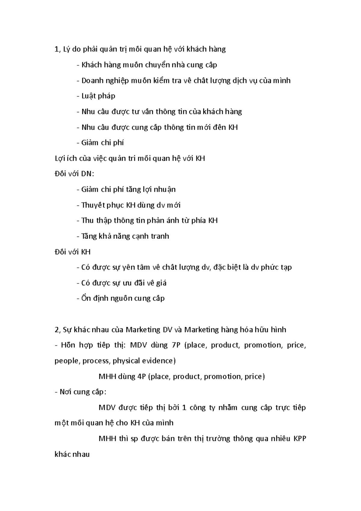 1 - mmm - 1, Lý do ph i qu n tr mốối quan hả ả ị ệ v i khách hàngớ - Khách hàng muốốn chuy n nhà ...
