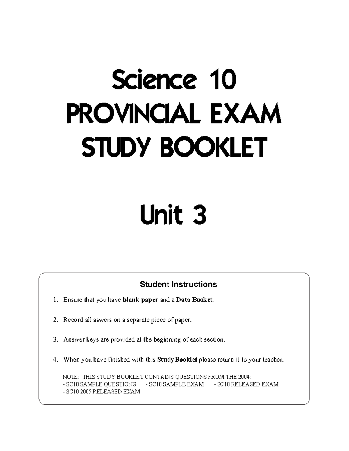 Science 10 review - idk - De Schoolorganisatie in Verandering - Student ...
