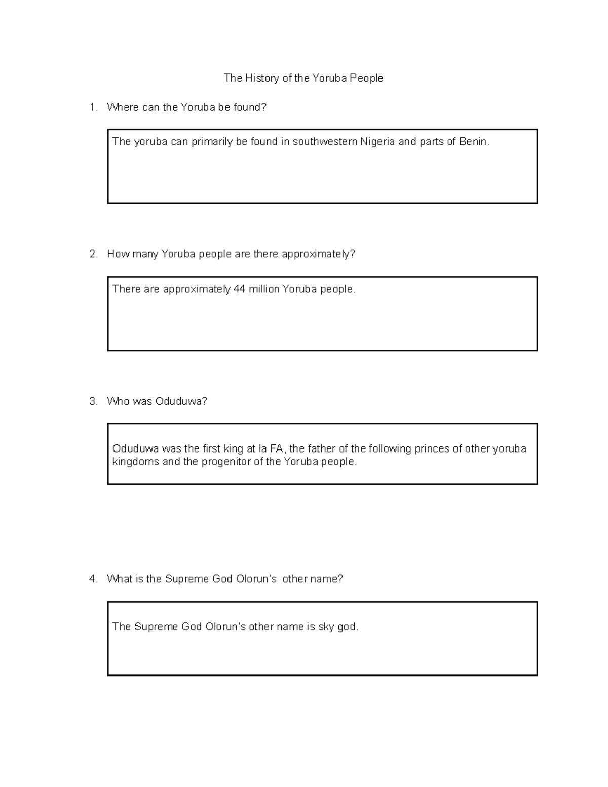 - The History of the Yoruba People - The History of the Yoruba People ...